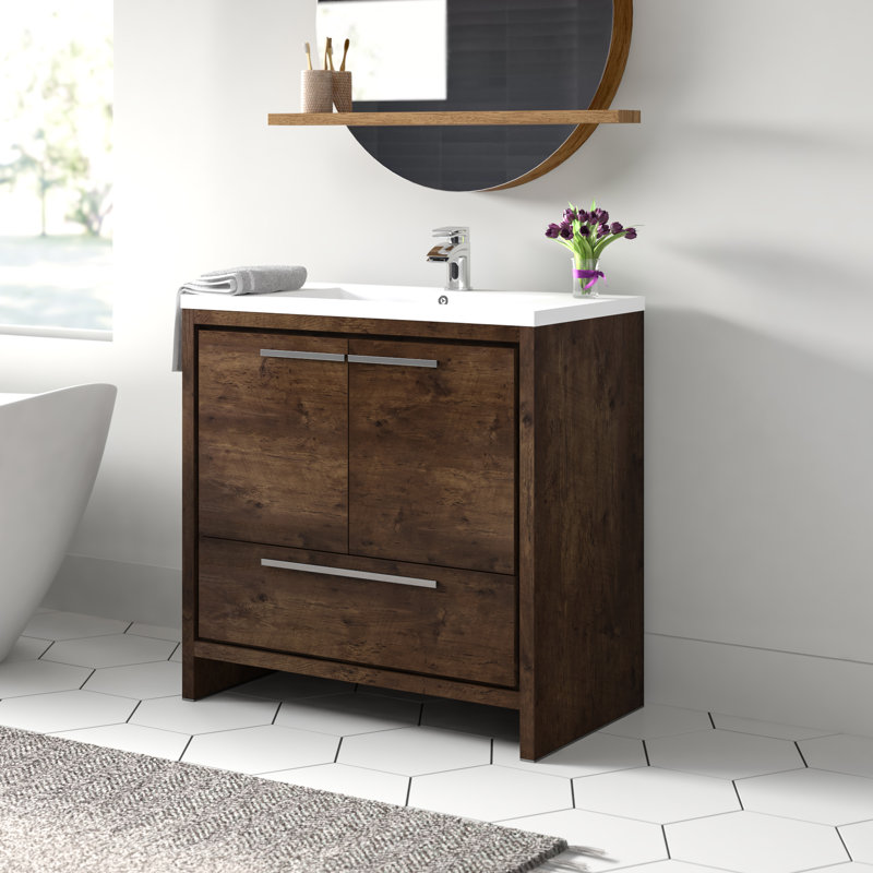 Allmodern Selina Free Standing Modern 36 Single Bathroom Vanity Set